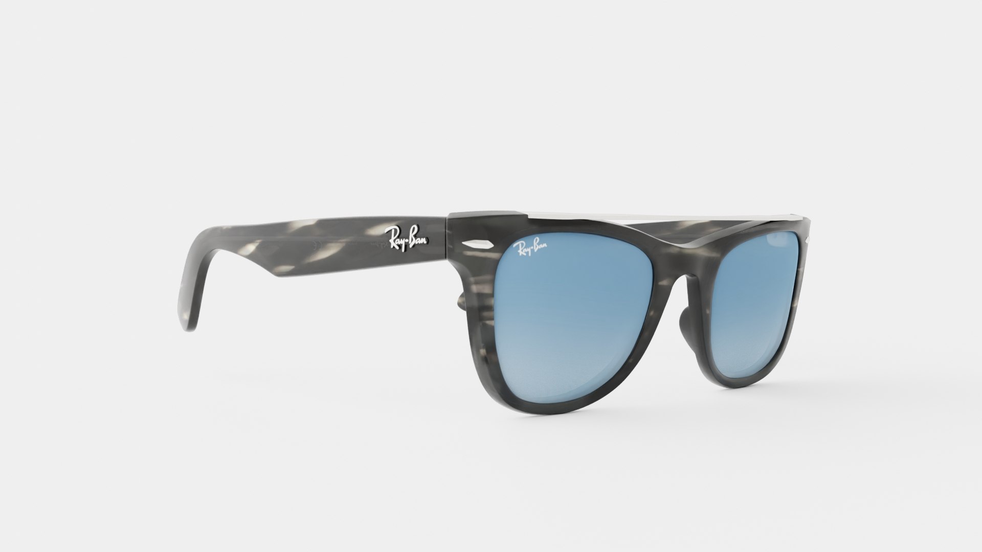 3D Ray-Ban Wayfarer Double Bridge - RB4540 Sunglasses Model ...