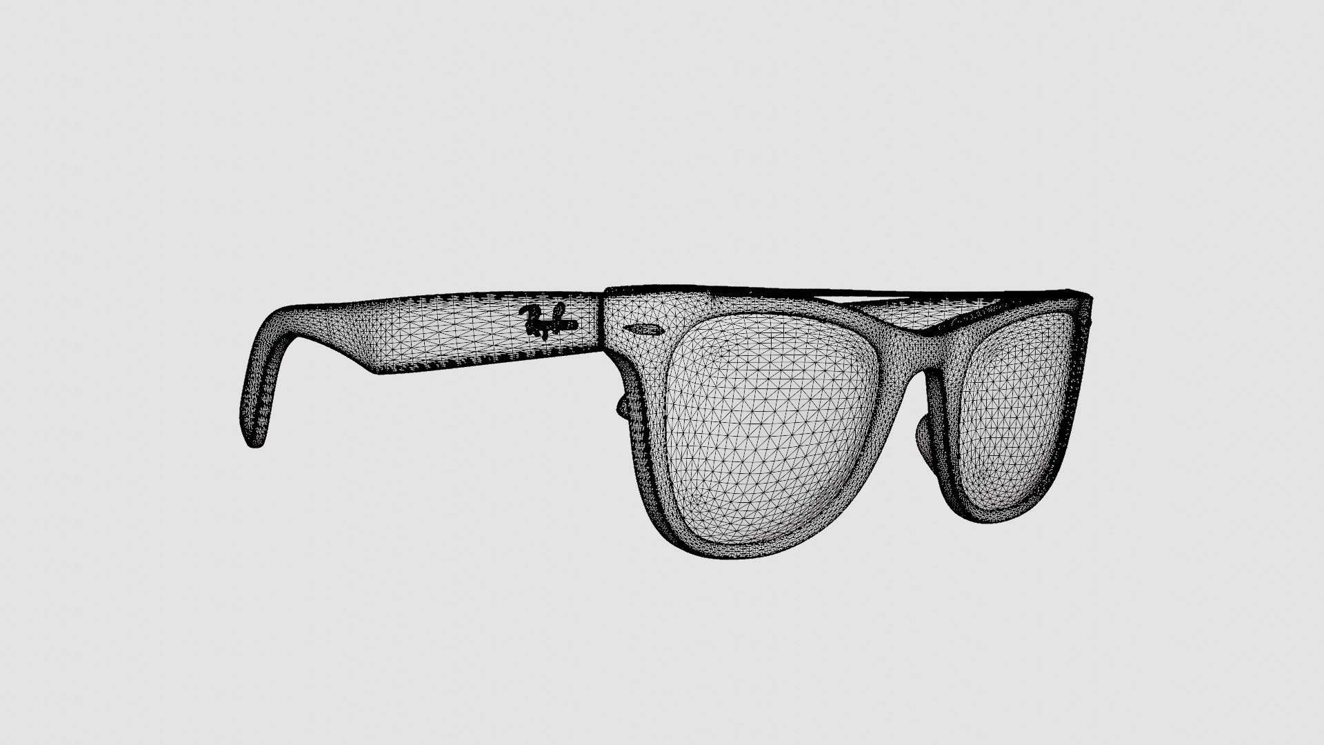 3D Ray-Ban Wayfarer Double Bridge - RB4540 Sunglasses Model ...