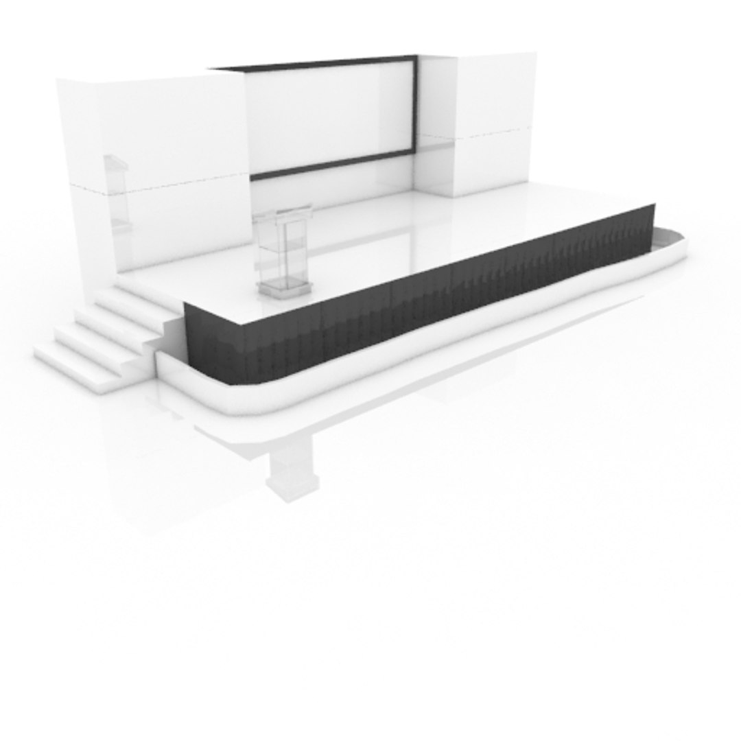 3D Rostrum Stage Backdrop 6 Model - TurboSquid 1321865