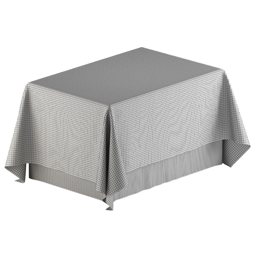 Restaurant Tablecloth - Rectangle 3D Model - TurboSquid 2147741