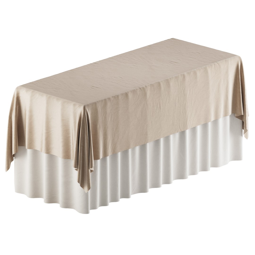 Restaurant Tablecloth - Rectangle 3D model - TurboSquid 2147741