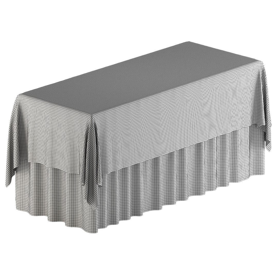 Restaurant Tablecloth - Rectangle 3D Model - TurboSquid 2147741