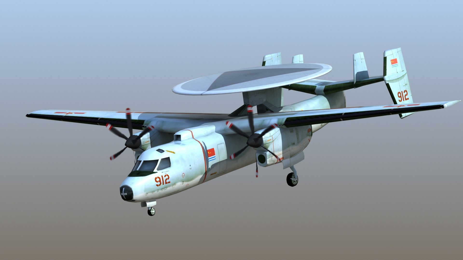 3D kj-600 awacs aircraft model - TurboSquid 1578047