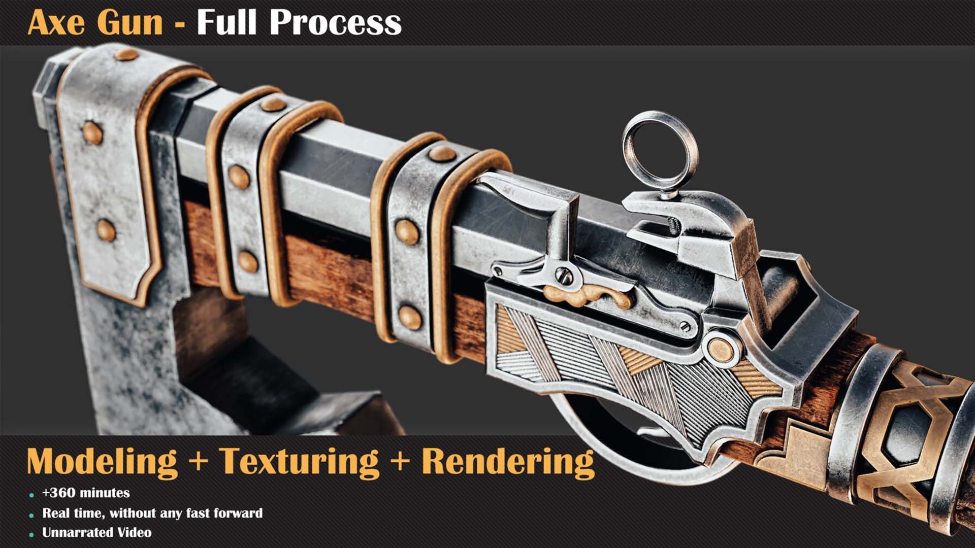 3D Axe Gun Tutorial Model - TurboSquid 2278440