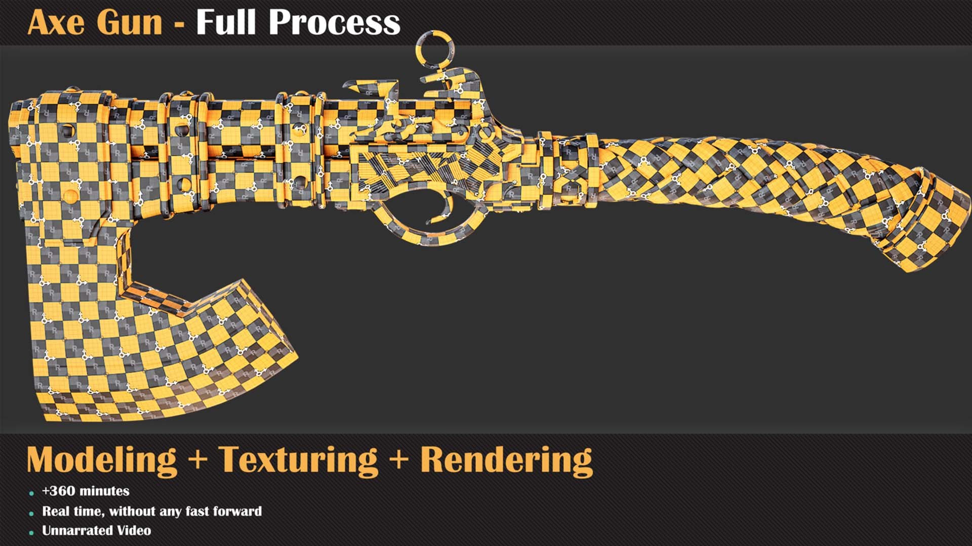 3D Axe Gun Tutorial Model - TurboSquid 2278440