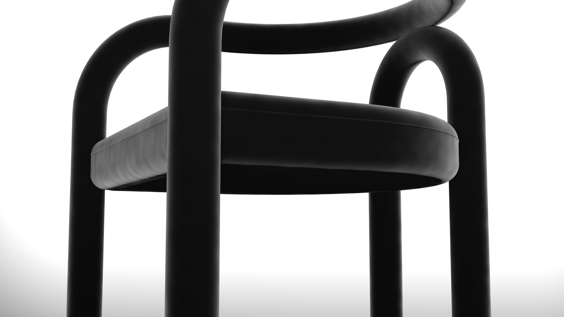 Modern Dining Chair - Curved Arm and Open Back model - TurboSquid 2136071