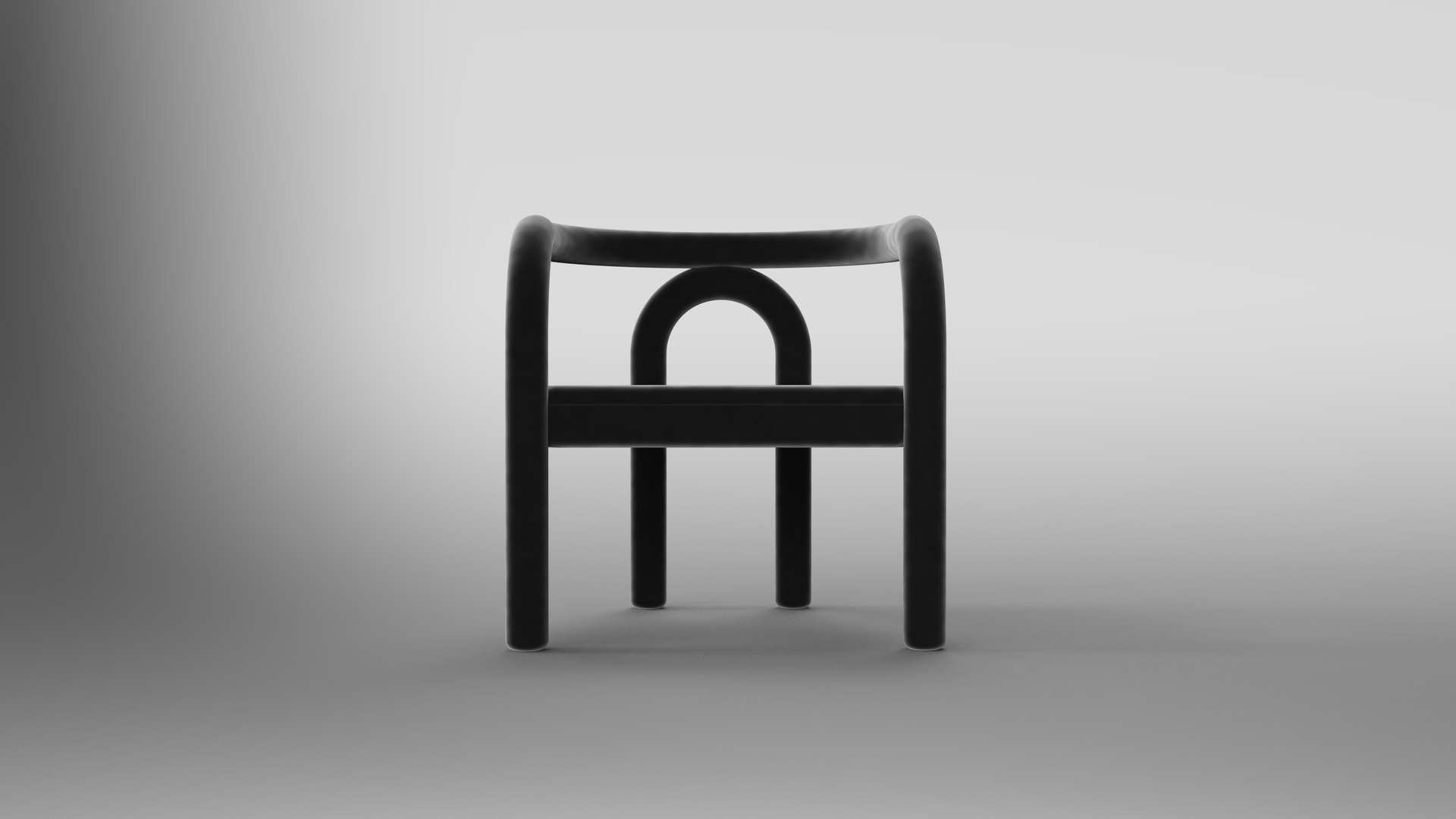 Modern Dining Chair - Curved Arm and Open Back model - TurboSquid 2136071