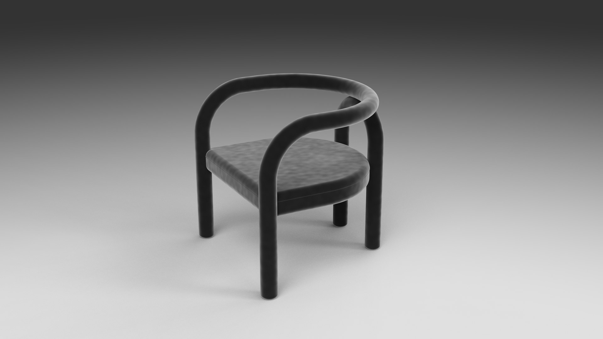 Modern Dining Chair - Curved Arm and Open Back model - TurboSquid 2136071