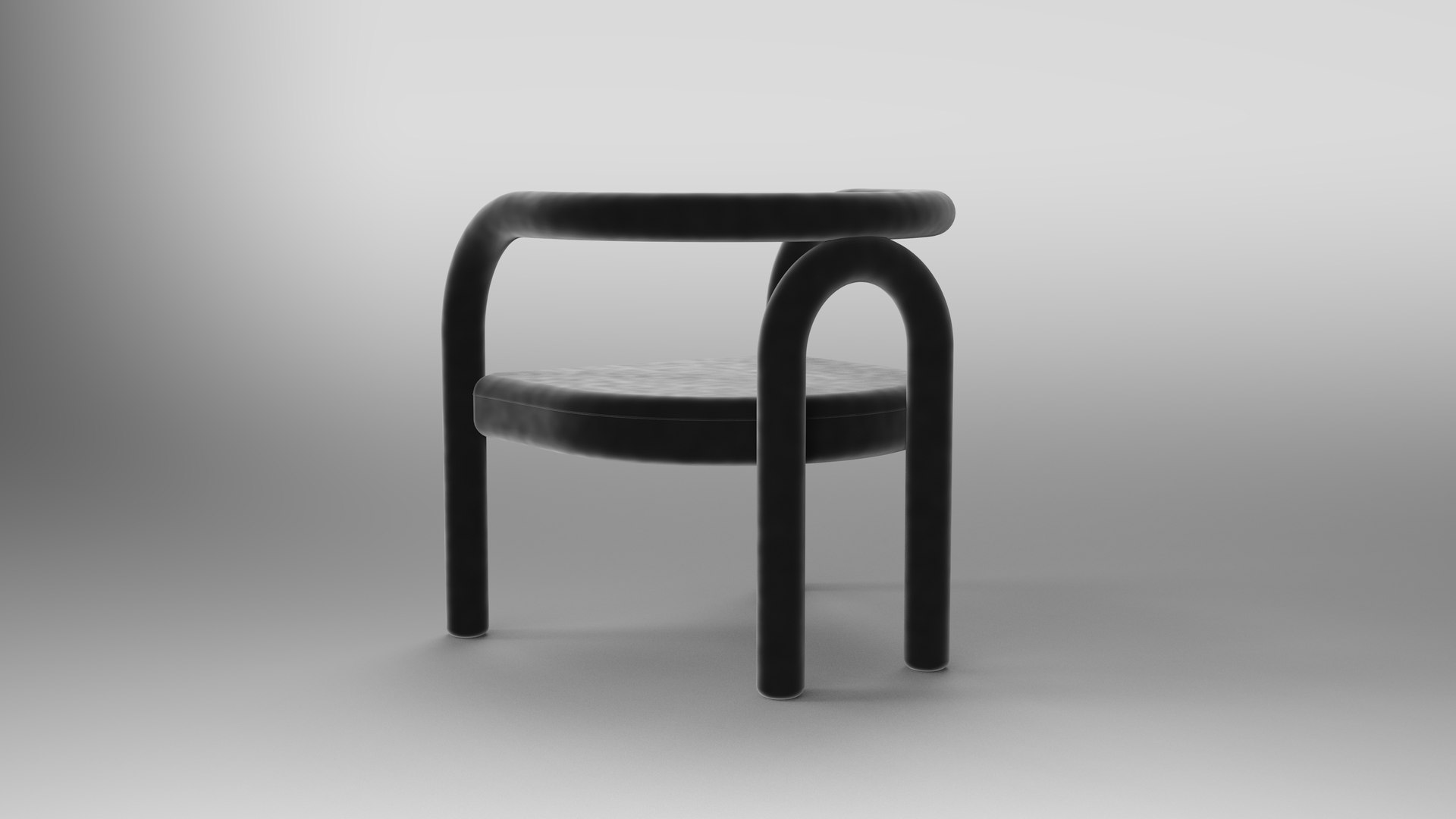 Modern Dining Chair - Curved Arm and Open Back model - TurboSquid 2136071