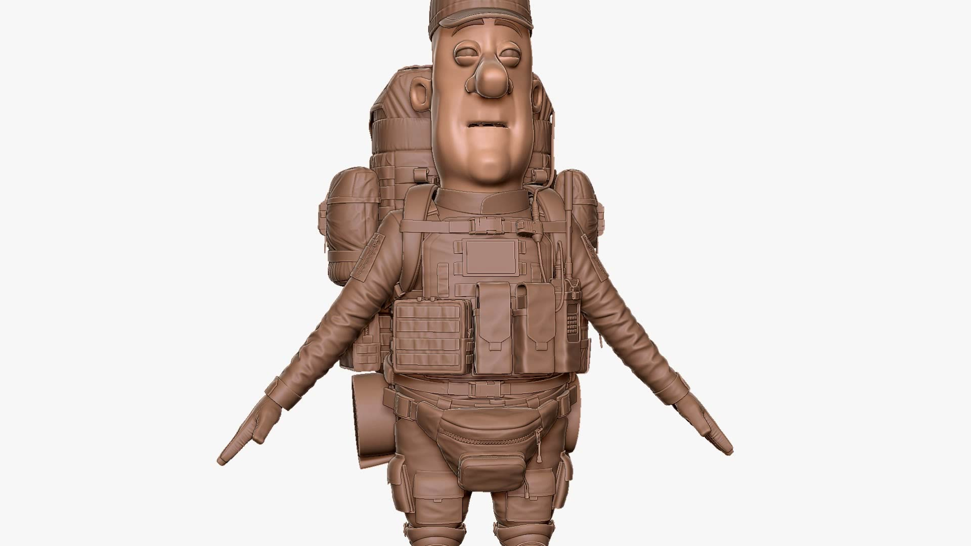 Toony Cartoon Zbrush Soldier 3D model - TurboSquid 2065006