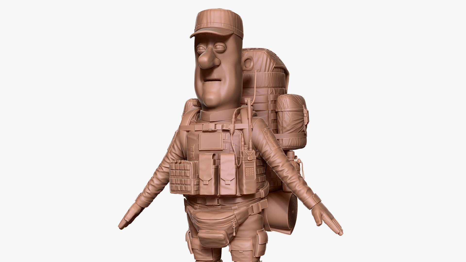 Toony Cartoon Zbrush Soldier 3D model - TurboSquid 2065006