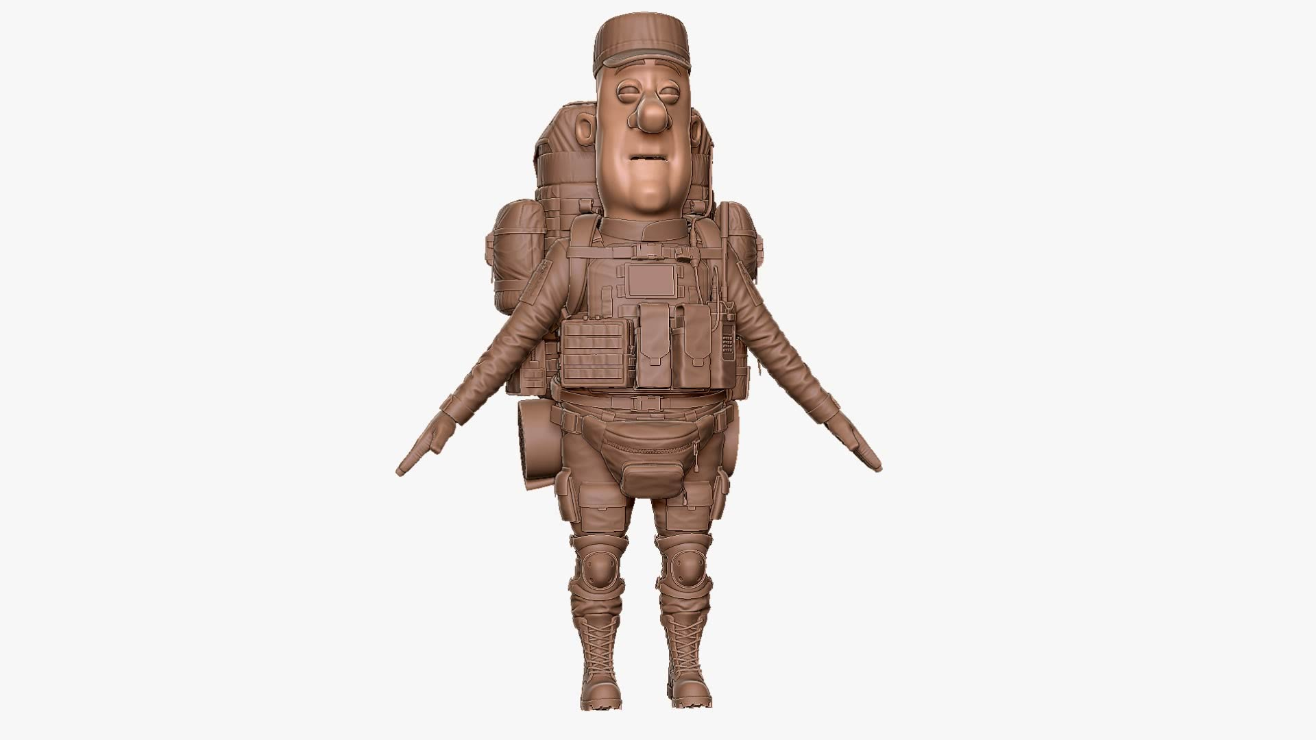 Toony Cartoon Zbrush Soldier 3D model - TurboSquid 2065006