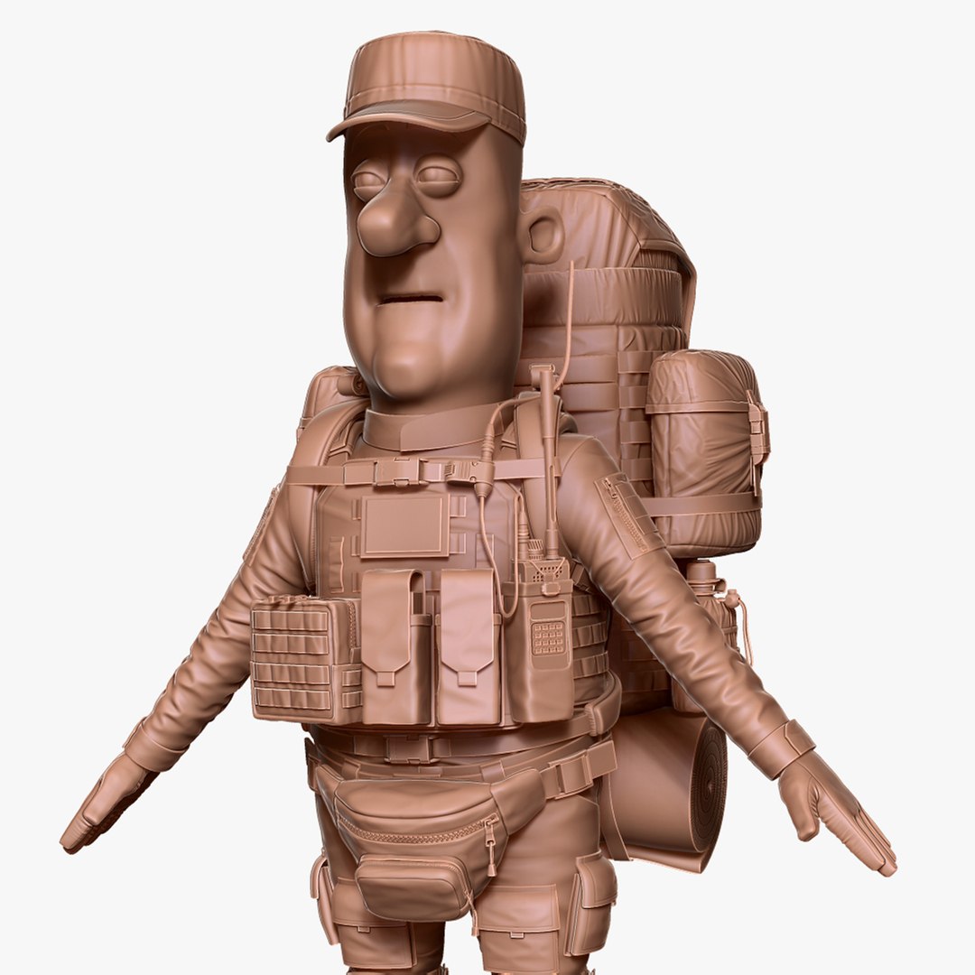Toony Cartoon Zbrush Soldier 3D model - TurboSquid 2065006