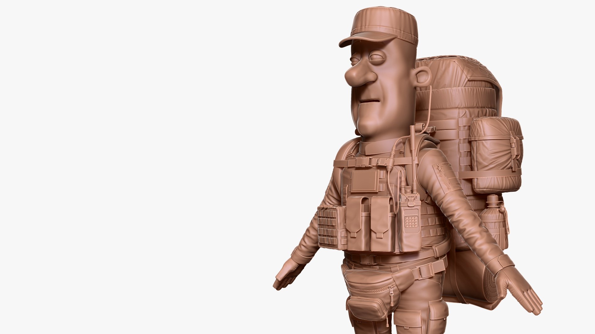 Toony Cartoon Zbrush Soldier 3D model - TurboSquid 2065006
