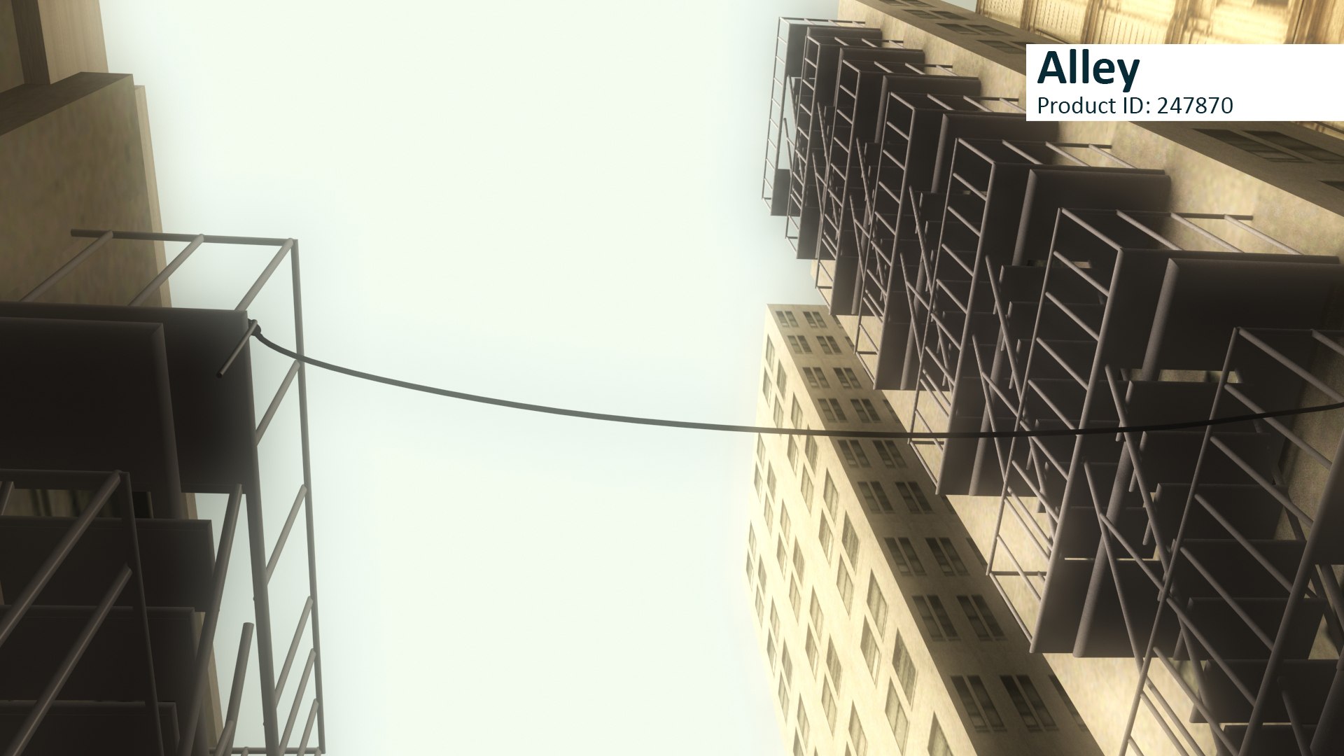 Alley Scene Street City 3d Model