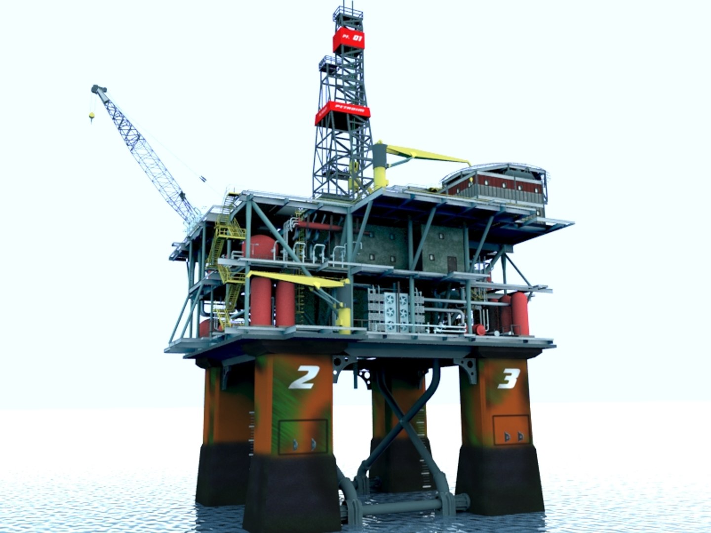 3d Model Of Platform Oil Rig