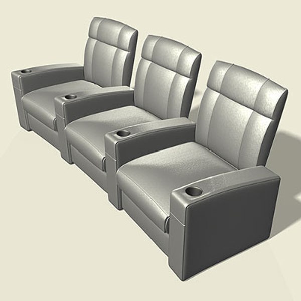 home theater seats 3d model