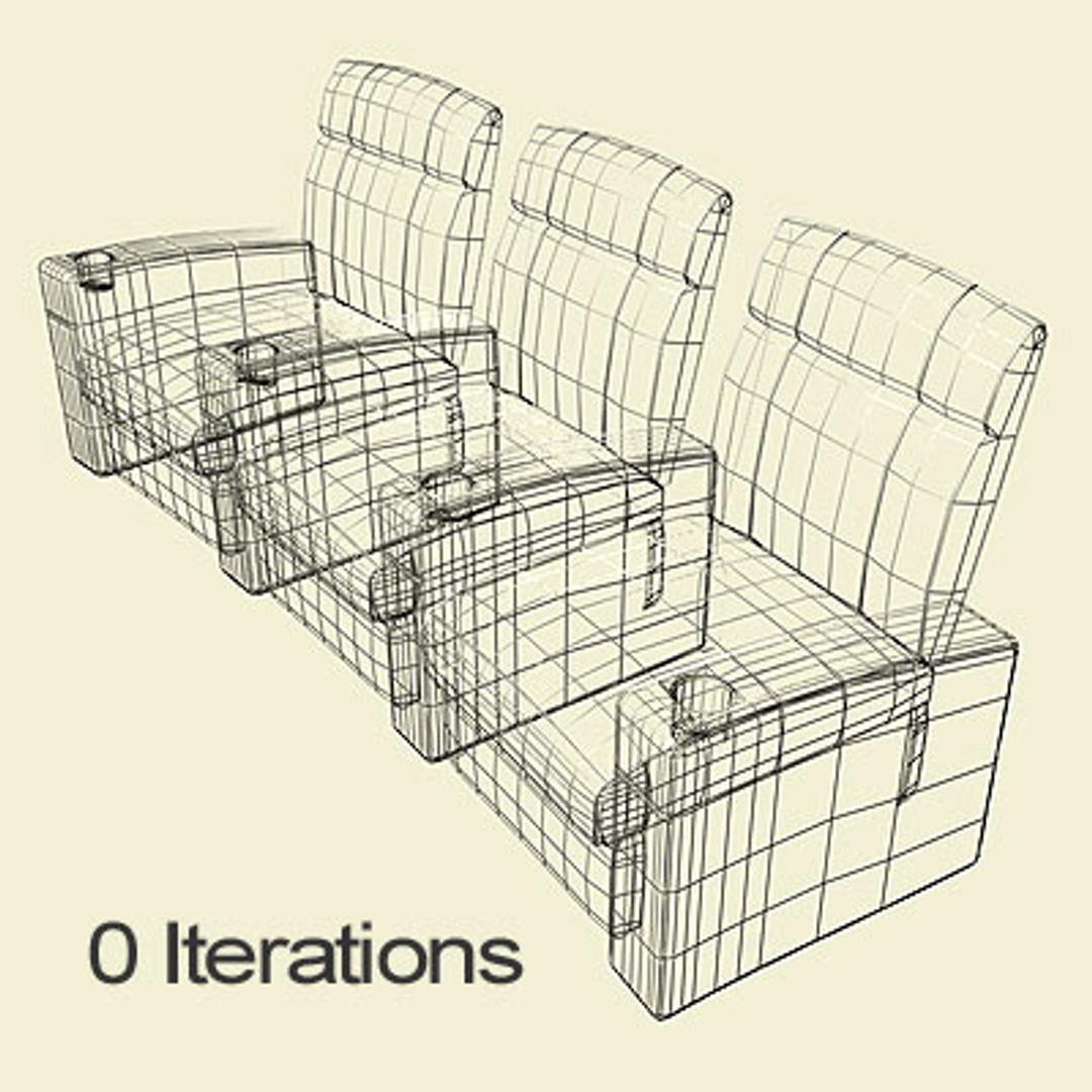home theater seats 3d model