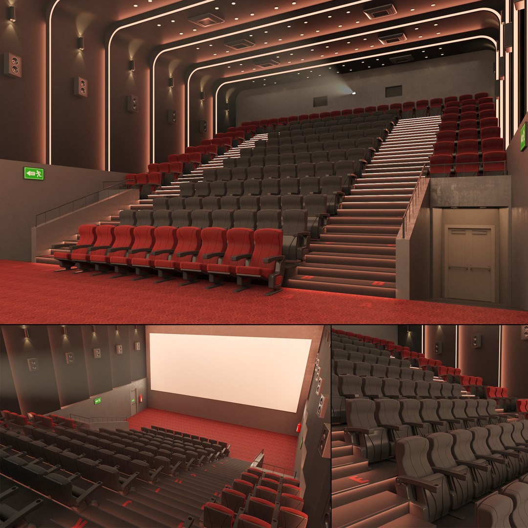 3D Movie Theater Interior Collection Pack1 - TurboSquid 2071585
