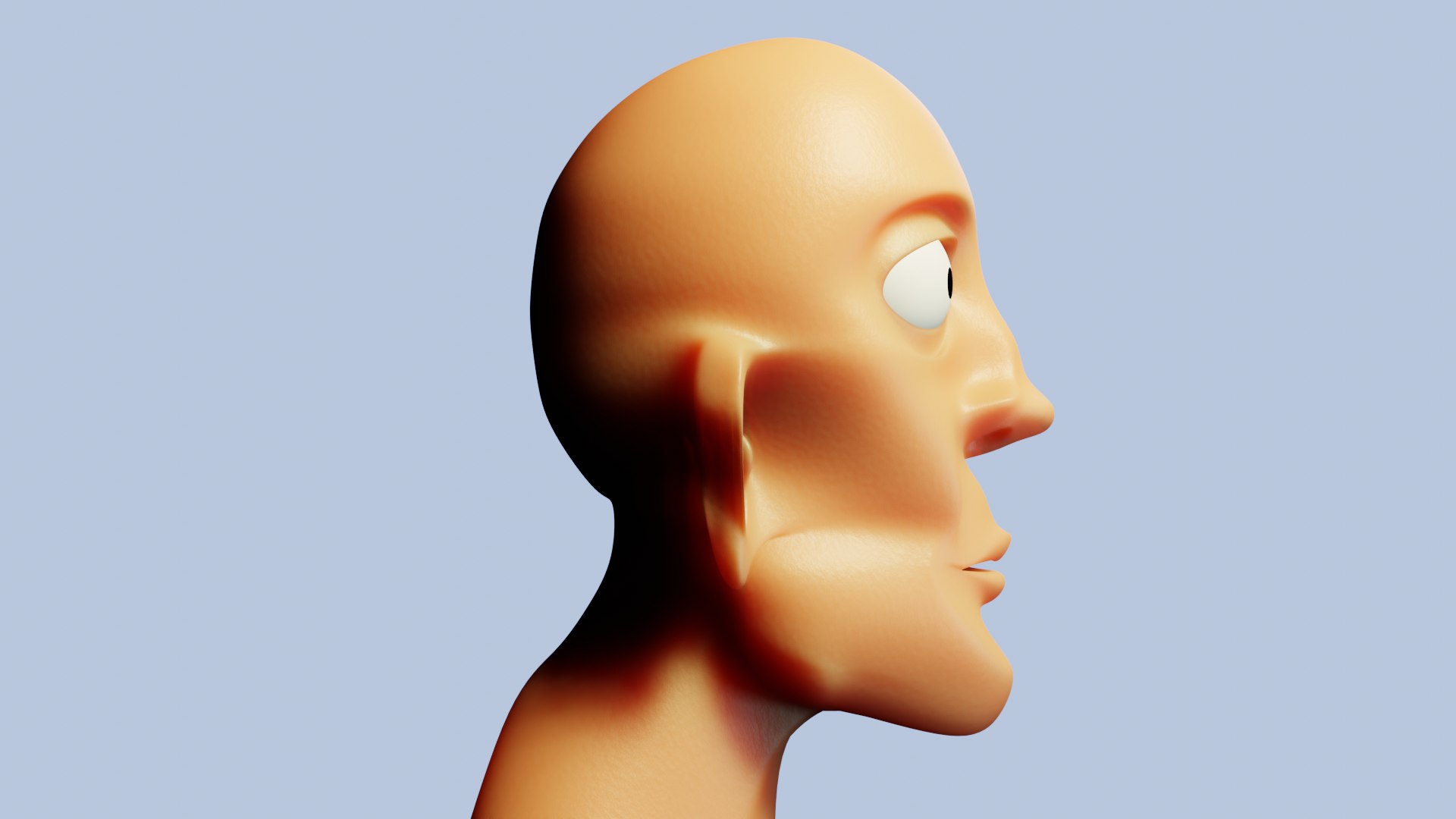 3D Model Cartoon Bust 011 - Blender - Low Poly - TurboSquid 1929246