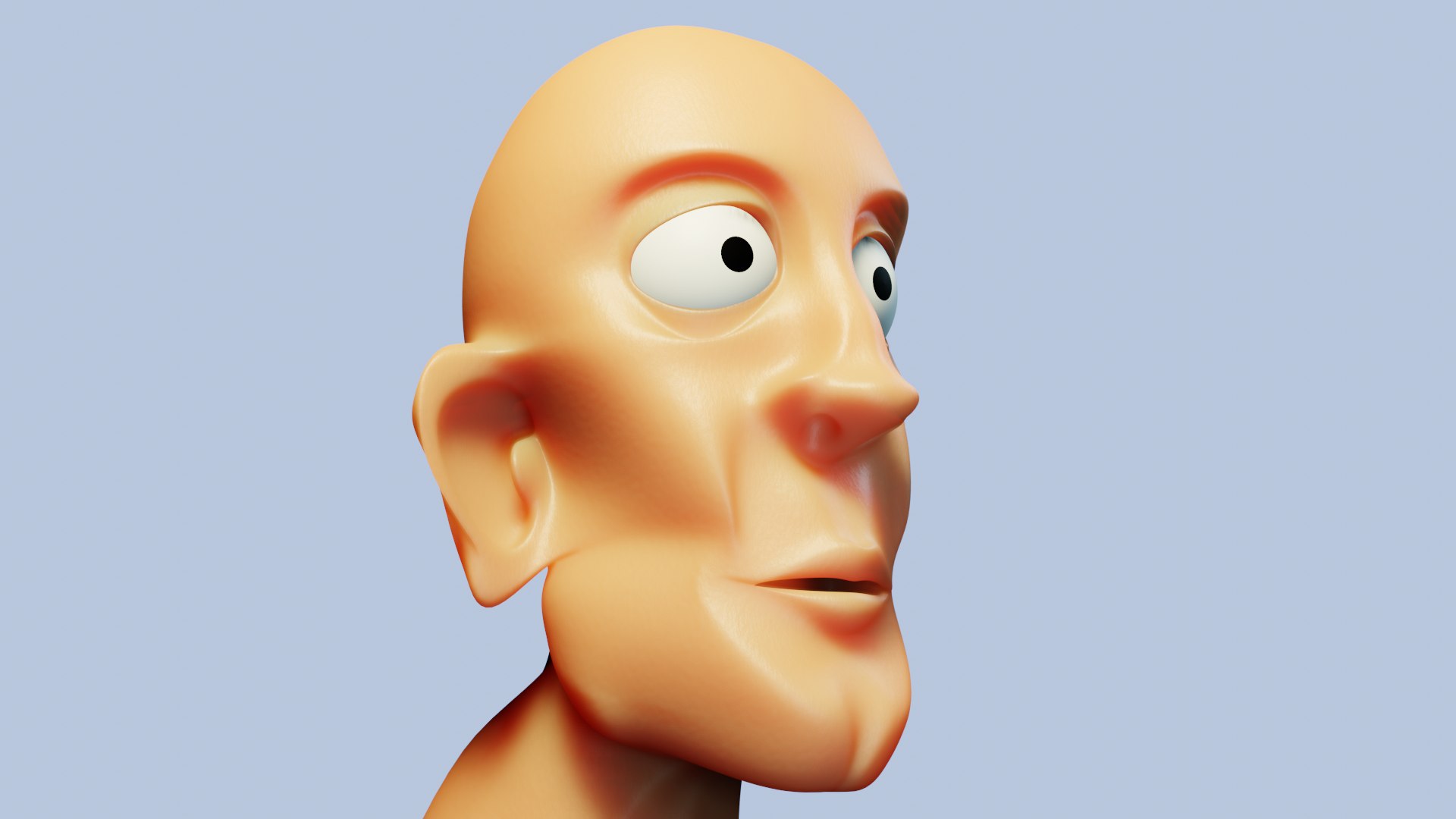 3D Model Cartoon Bust 011 - Blender - Low Poly - TurboSquid 1929246