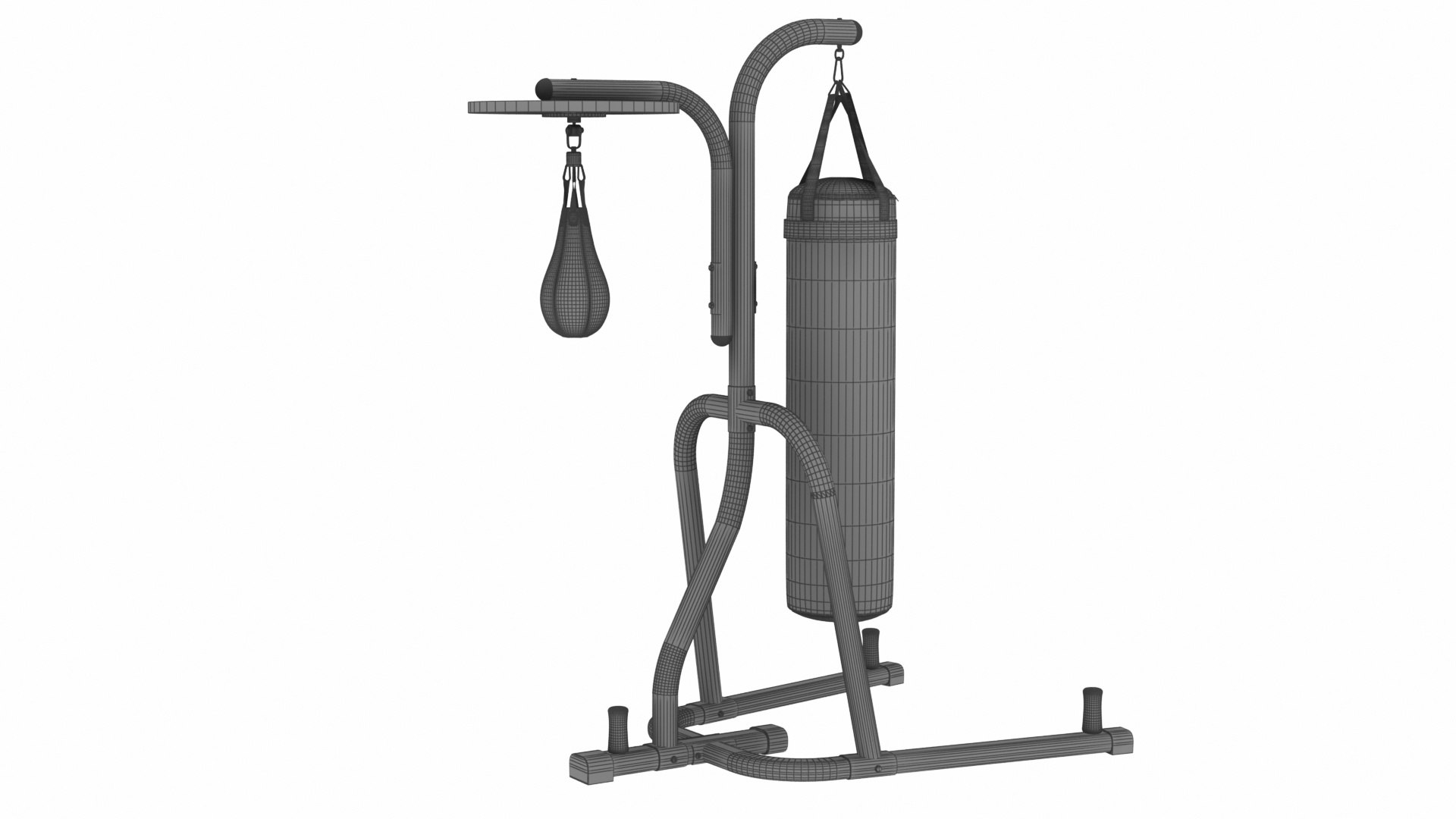 Boxing Sand Bag And Speed Bag With Stand 3D Model - TurboSquid 1959209