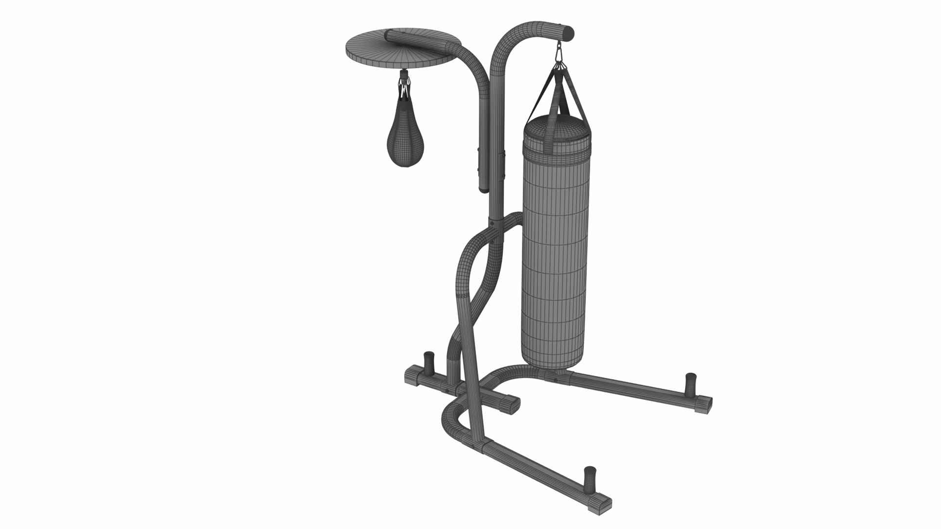 Boxing Sand Bag And Speed Bag With Stand 3D Model - TurboSquid 1959209