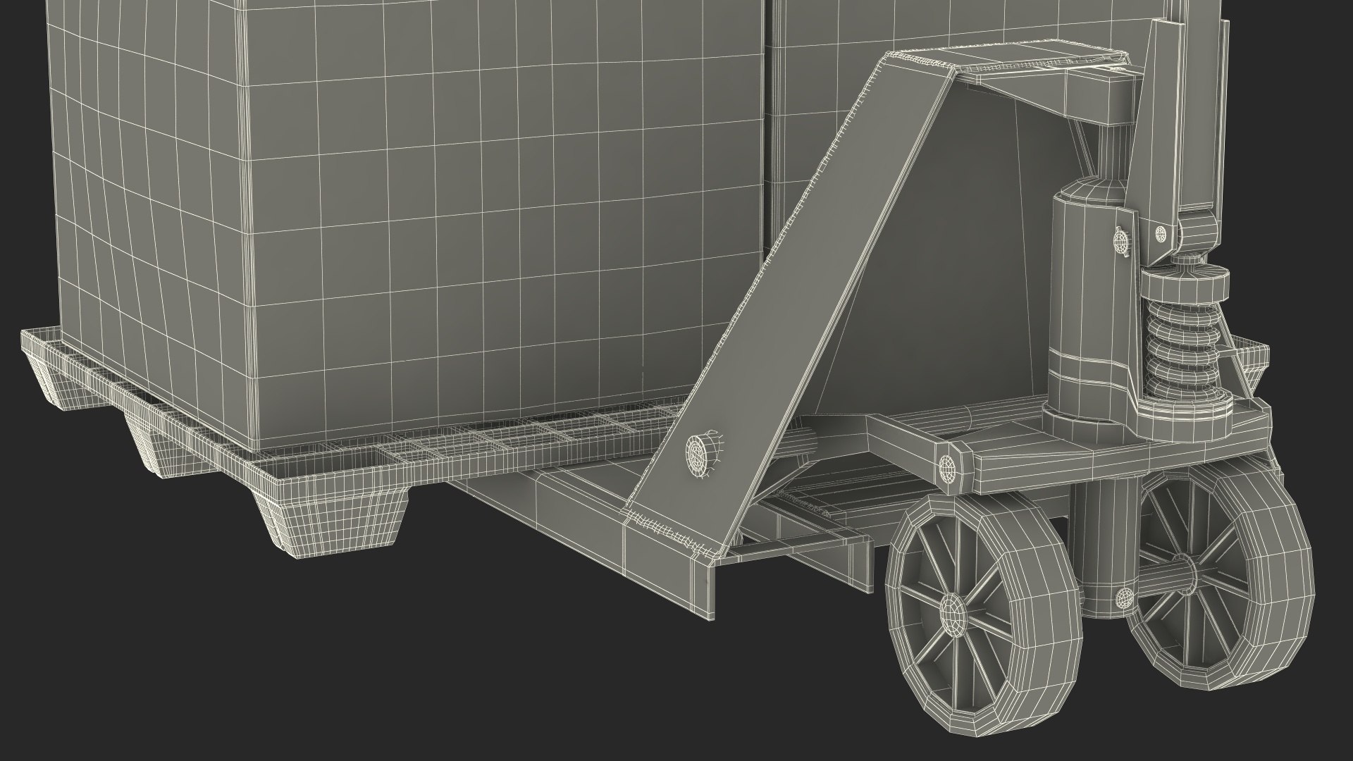 Hand Pallet Truck Lion with Boxes Rigged 3D model - TurboSquid 2143737