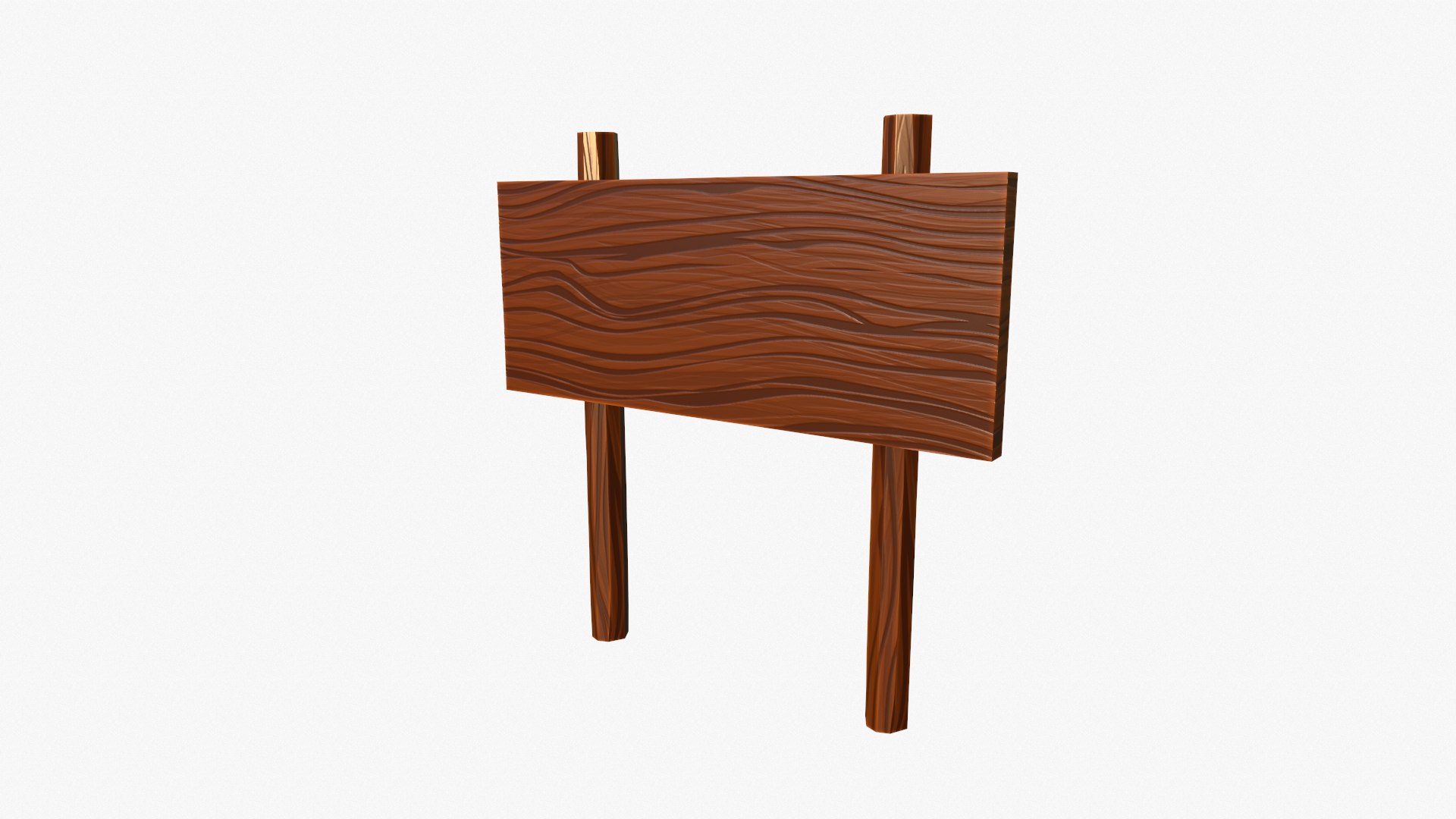 Cartoon Wooden Sign V4 3D - TurboSquid 1962161