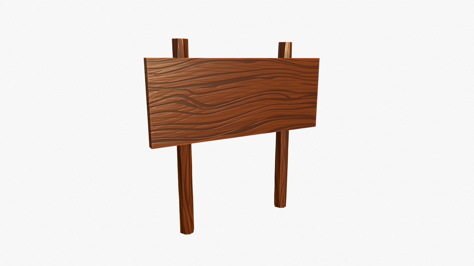 Cartoon Wooden Sign V4 3D - TurboSquid 1962161