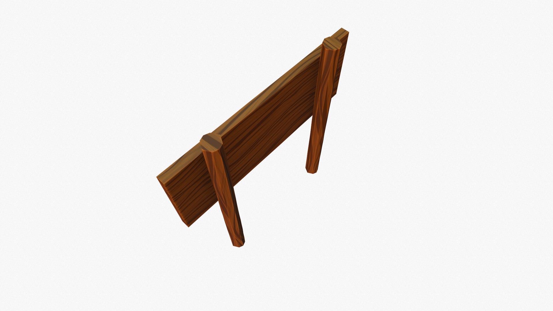 Cartoon Wooden Sign V4 3D - TurboSquid 1962161