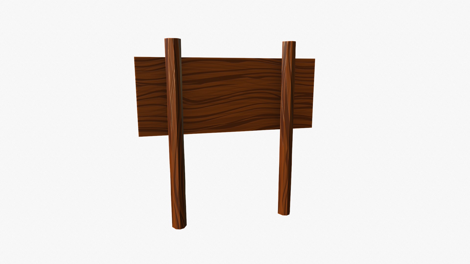 Cartoon Wooden Sign V4 3D - TurboSquid 1962161
