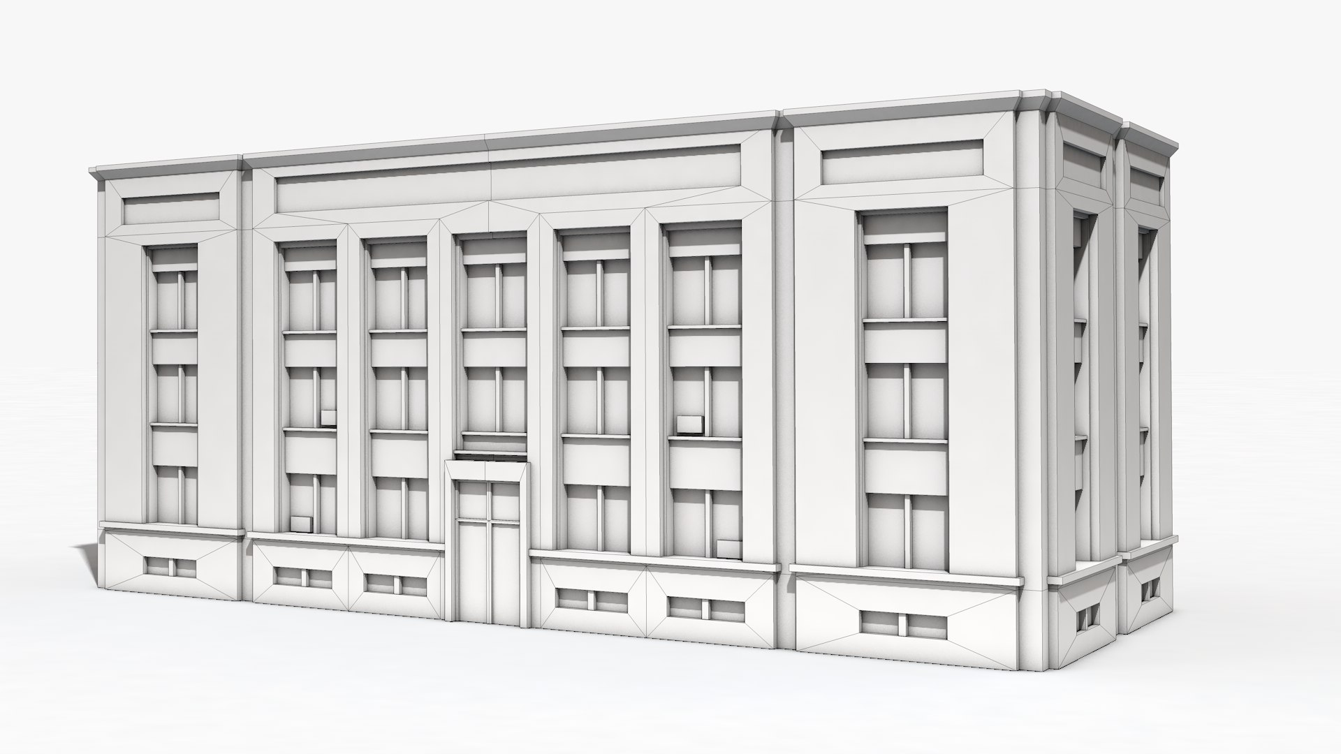 Apartment Building Low Poly Model - TurboSquid 2063341