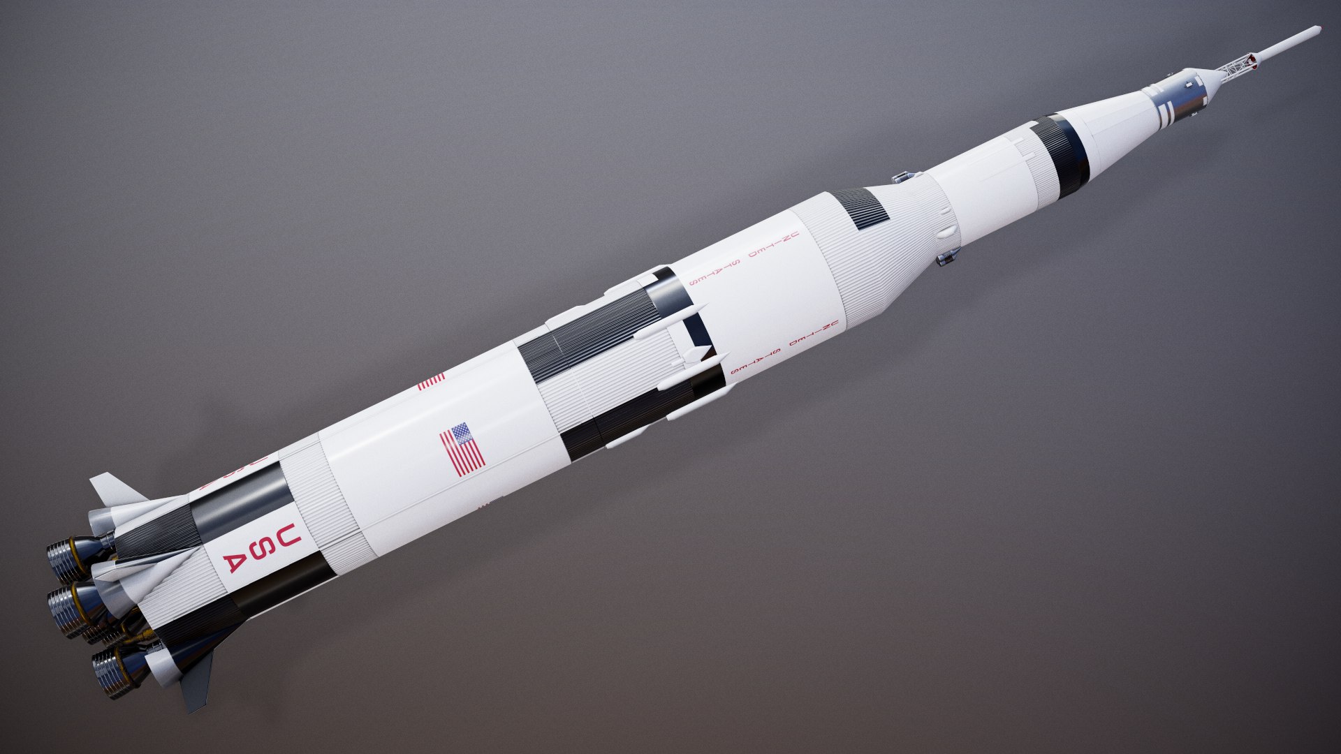 Saturn V Launch Vehicle 3D Model - TurboSquid 1549913