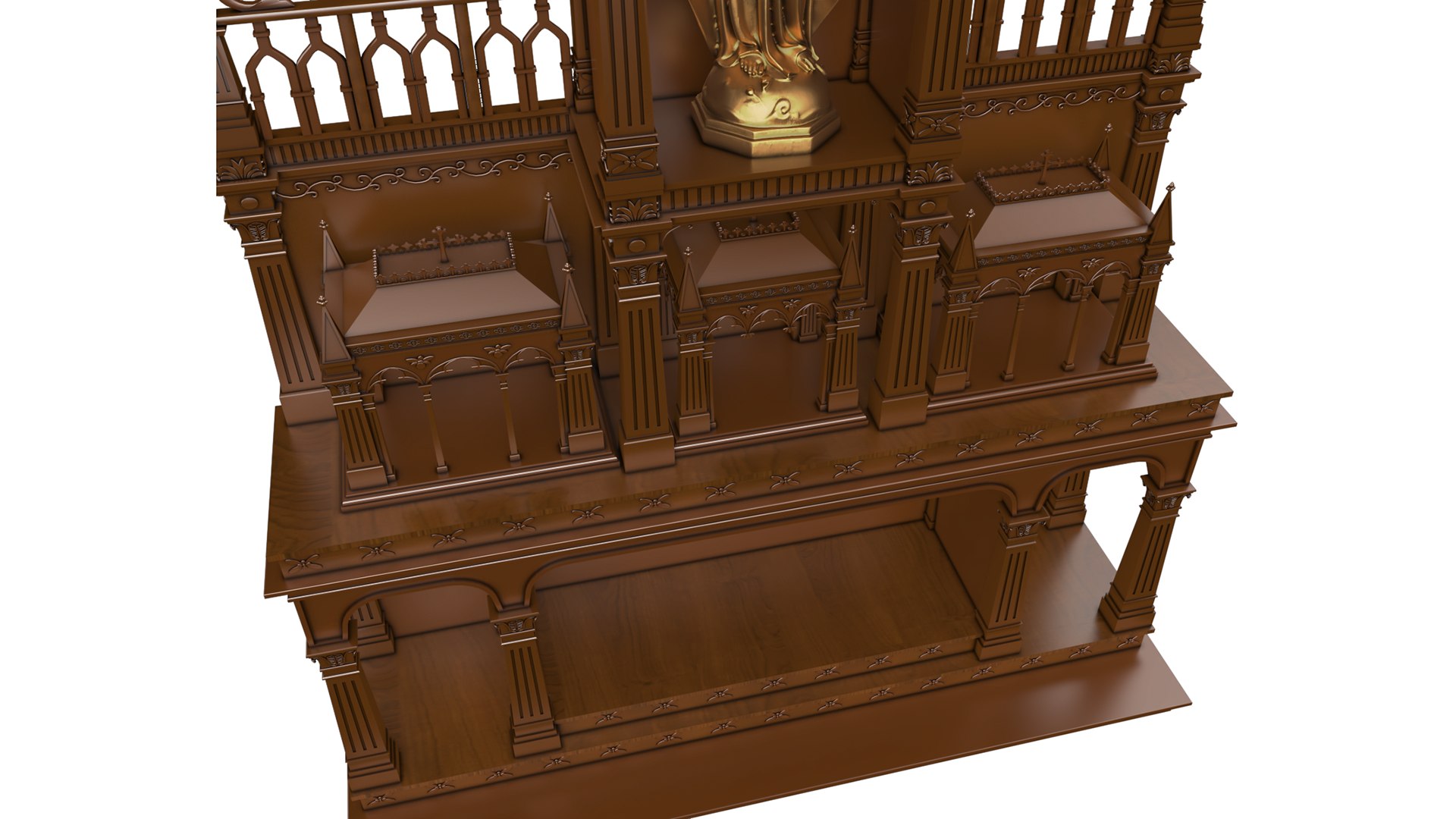Wooden Christian Altar Luxury Golden Statue Of God Model - TurboSquid ...
