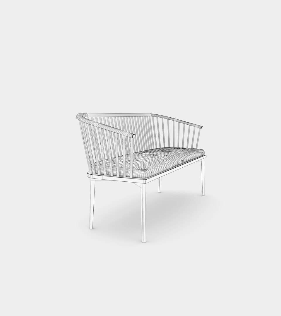 3D Classic Wood Bench Struts Model - TurboSquid 1403353