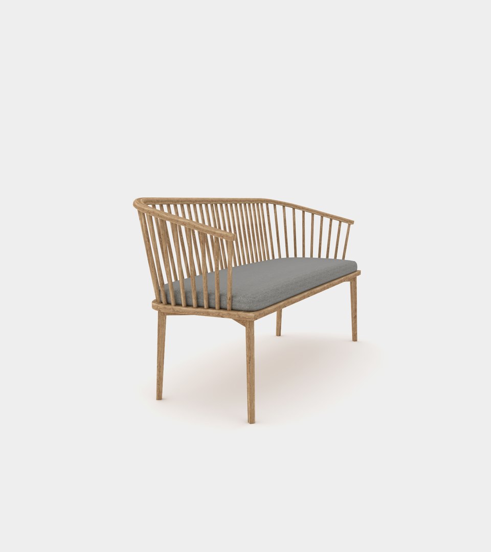 3D Classic Wood Bench Struts Model - TurboSquid 1403353