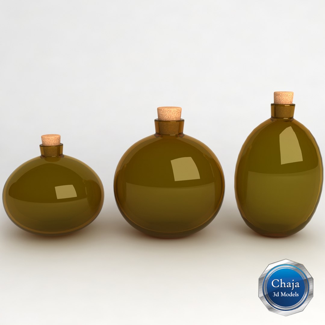 3d model bottles