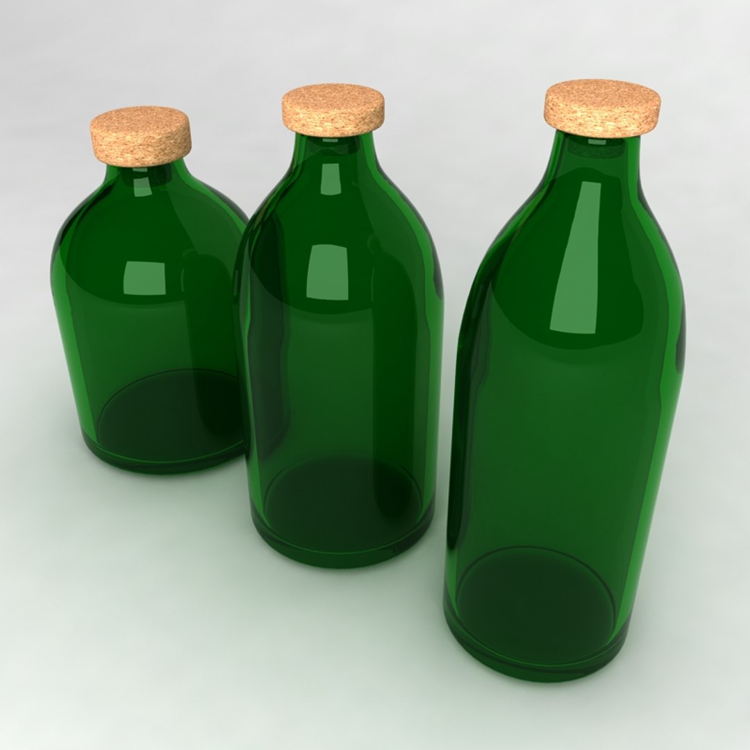 3d model bottles
