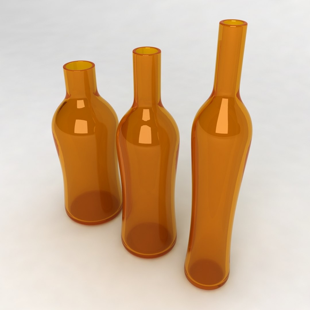3d model bottles