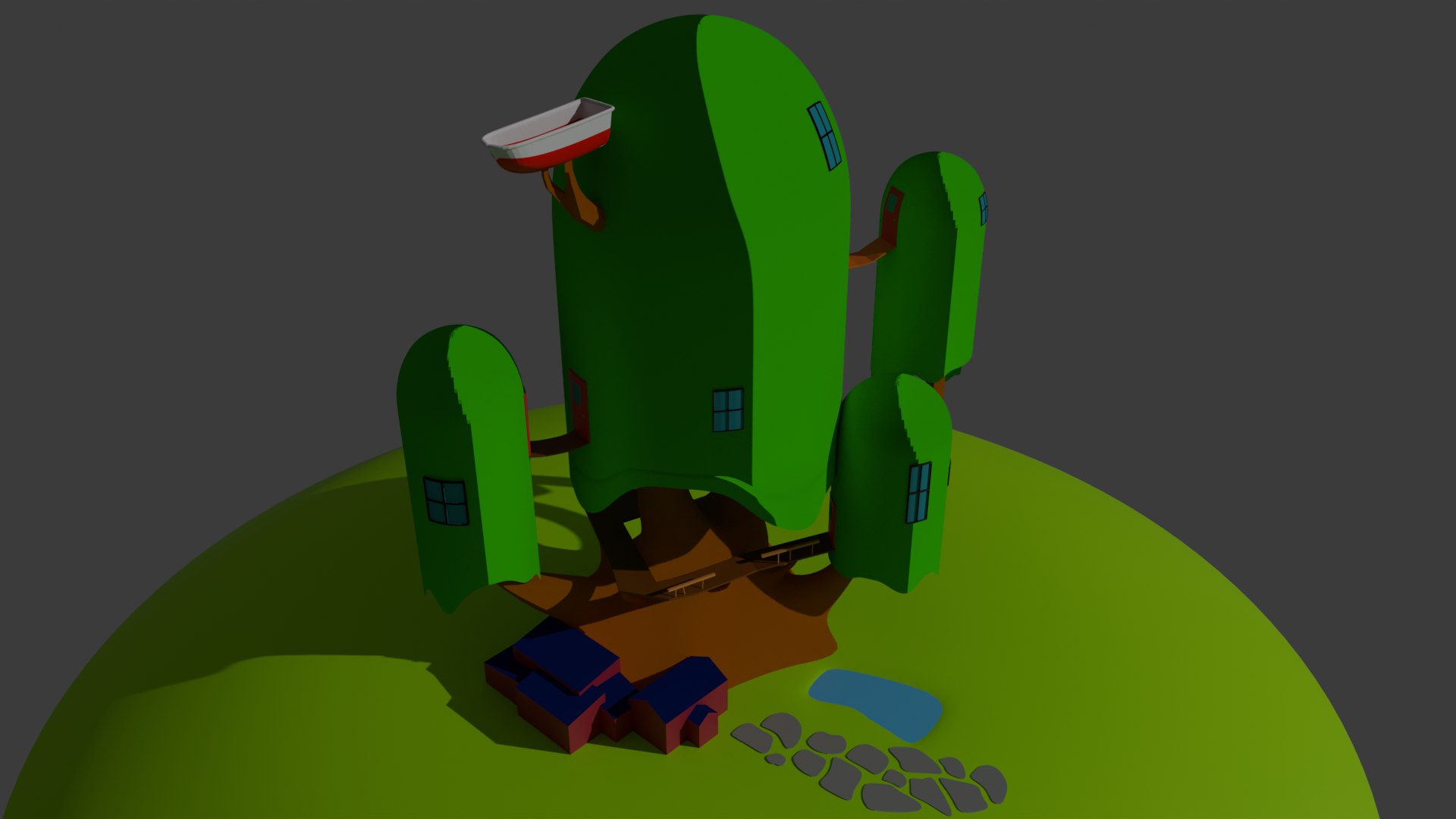 3D Tree House AdventureTime - TurboSquid 2293595