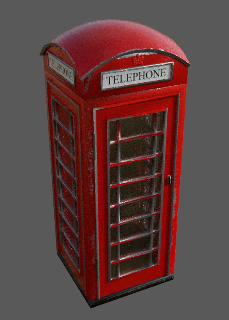 British K6 Telephone Box Model - TurboSquid 1423692