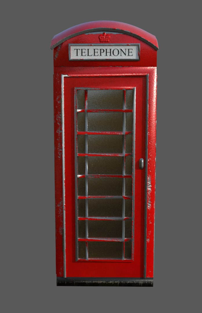 British K6 Telephone Box Model - TurboSquid 1423692