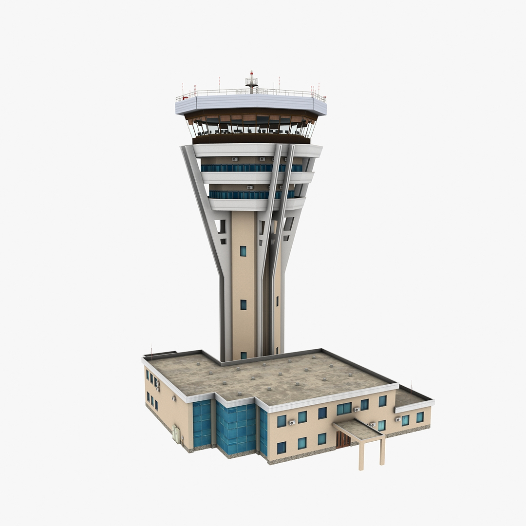 3D Air Traffic Tower Model - TurboSquid 1221894