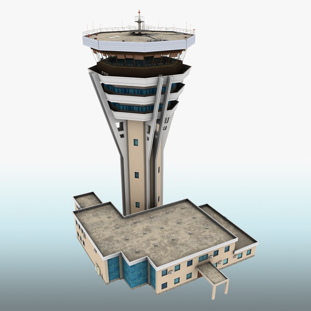 3D Air Traffic Tower Model - TurboSquid 1221894