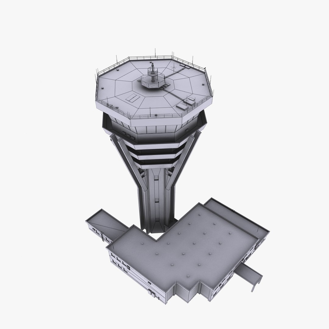 3D Air Traffic Tower Model - TurboSquid 1221894