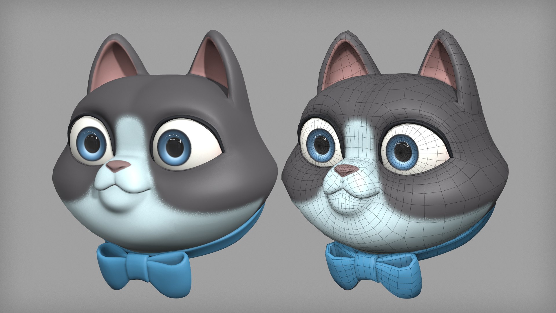Cartoon Cat Character Base Mesh 3D Model - TurboSquid 1820763