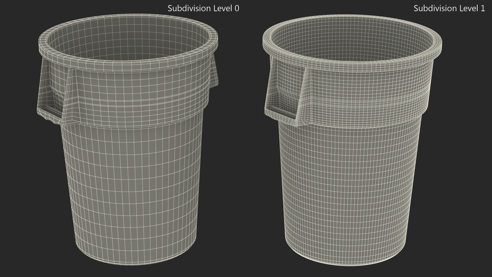 3D Rubbermaid Brute Blue Round Trash Can Model - TurboSquid 2148969