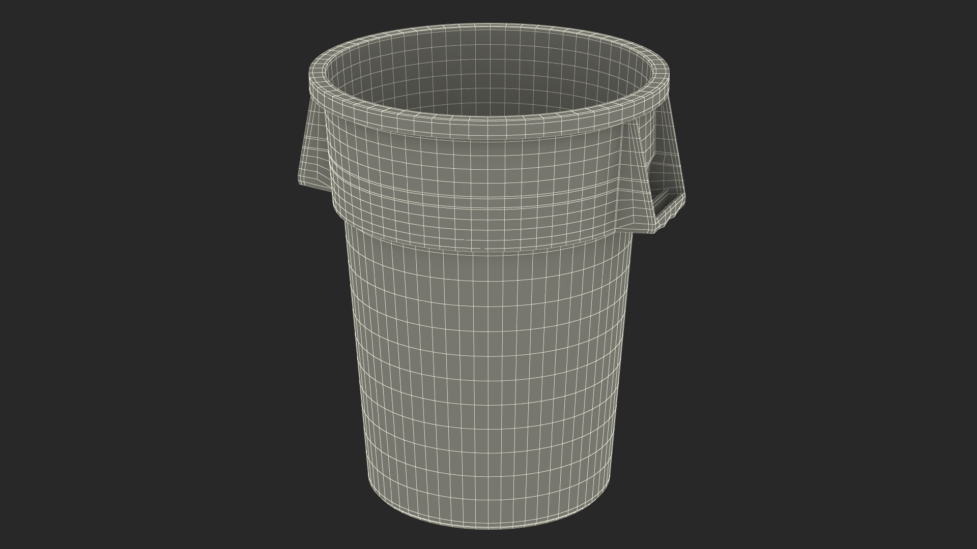 3D Rubbermaid Brute Blue Round Trash Can Model - TurboSquid 2148969