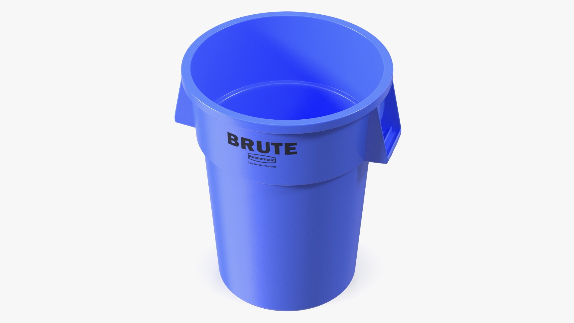 3D Rubbermaid Brute Blue Round Trash Can Model - TurboSquid 2148969